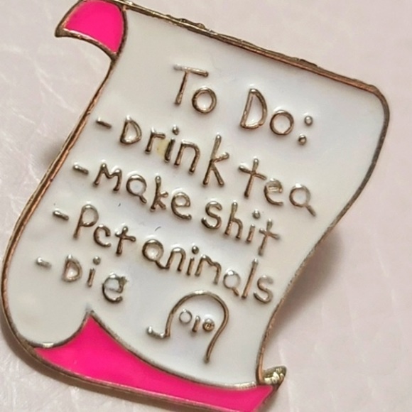 Hot Topic | Accessories | Nwt To Do List Punny Collector Pin | Poshmark